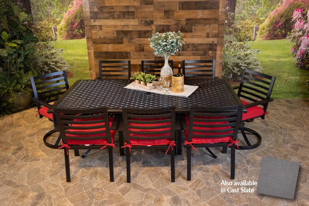 Stone Harbor 9 Piece Dining Set - 46" X 86" Weave Dining Table, 6 ...