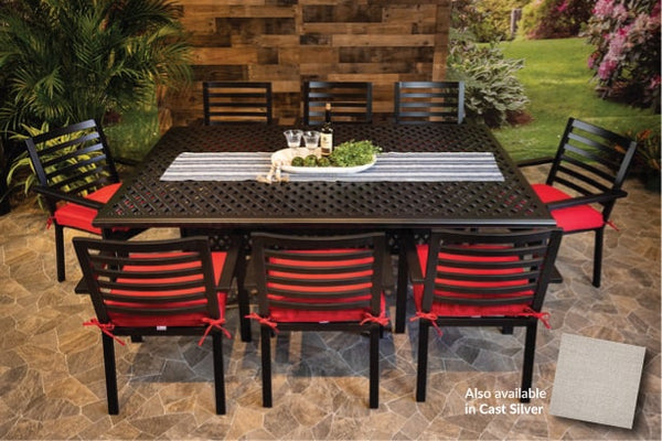 Stone Harbor 9 Piece Dining Set - 60" X 84" Weave Dining Table and 8 ...