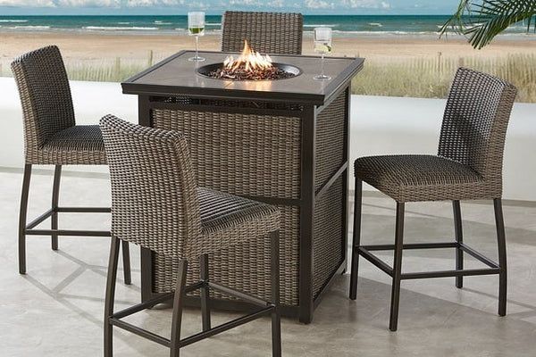 Havana Fire Tower 9-Piece Set - Fire Bar Table and 8 Stools | Laura's ...