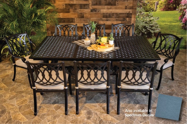 Chelsea 9 Piece Outdoor Dining Set - 48" x 84"-127" Extension Weave ...
