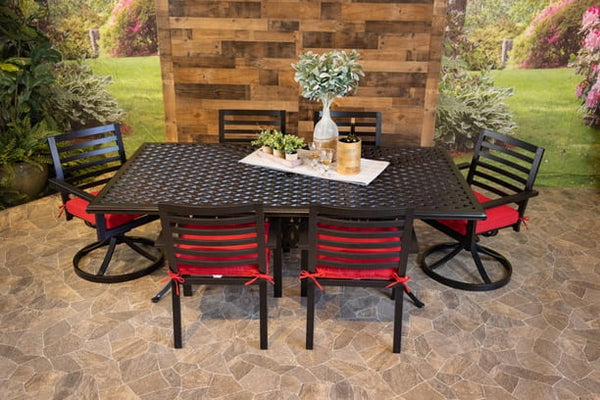 Stone Harbor 7 Piece Dining Set - 46" X 86" Weave Dining Table, 4 ...