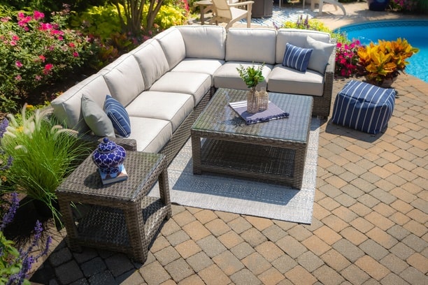 Southampton 4 Piece Sectional | Patio & Outdoor Seating | Erwin & Sons ...
