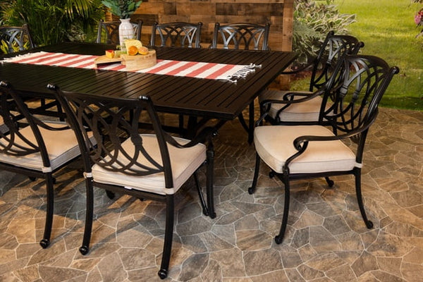 Chelsea 11 Piece Outdoor Dining Set - 60" x 93" Stone Harbor Dining ...