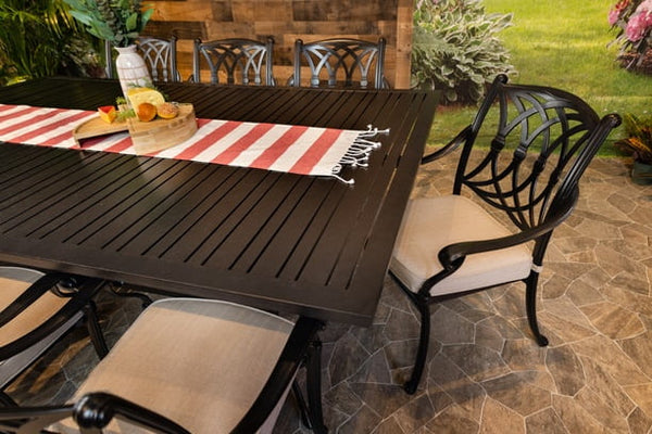 Chelsea 9 Piece Outdoor Dining Set - 60" x 93" Stone Harbor Dining ...